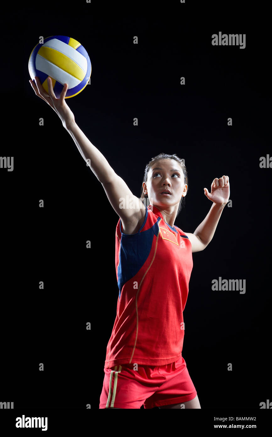 Portrait Of Volley Ball Player Stock Photo - Alamy