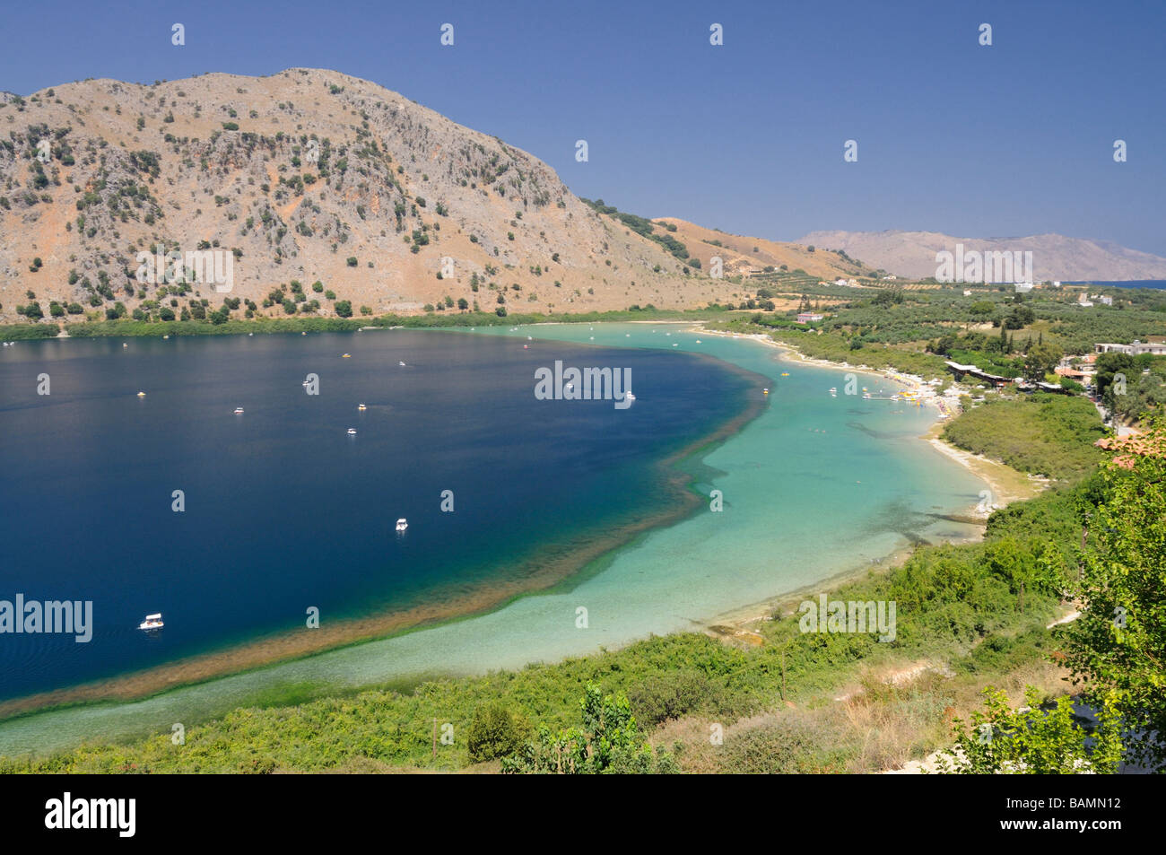 Lake Kournas, Crete, Greece Stock Photo - Alamy