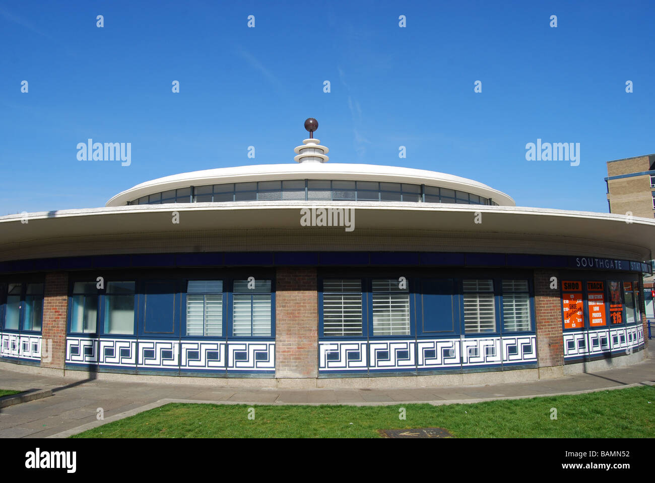 Southgate Tube station Art Deco Charles Holden Stock Photo - Alamy