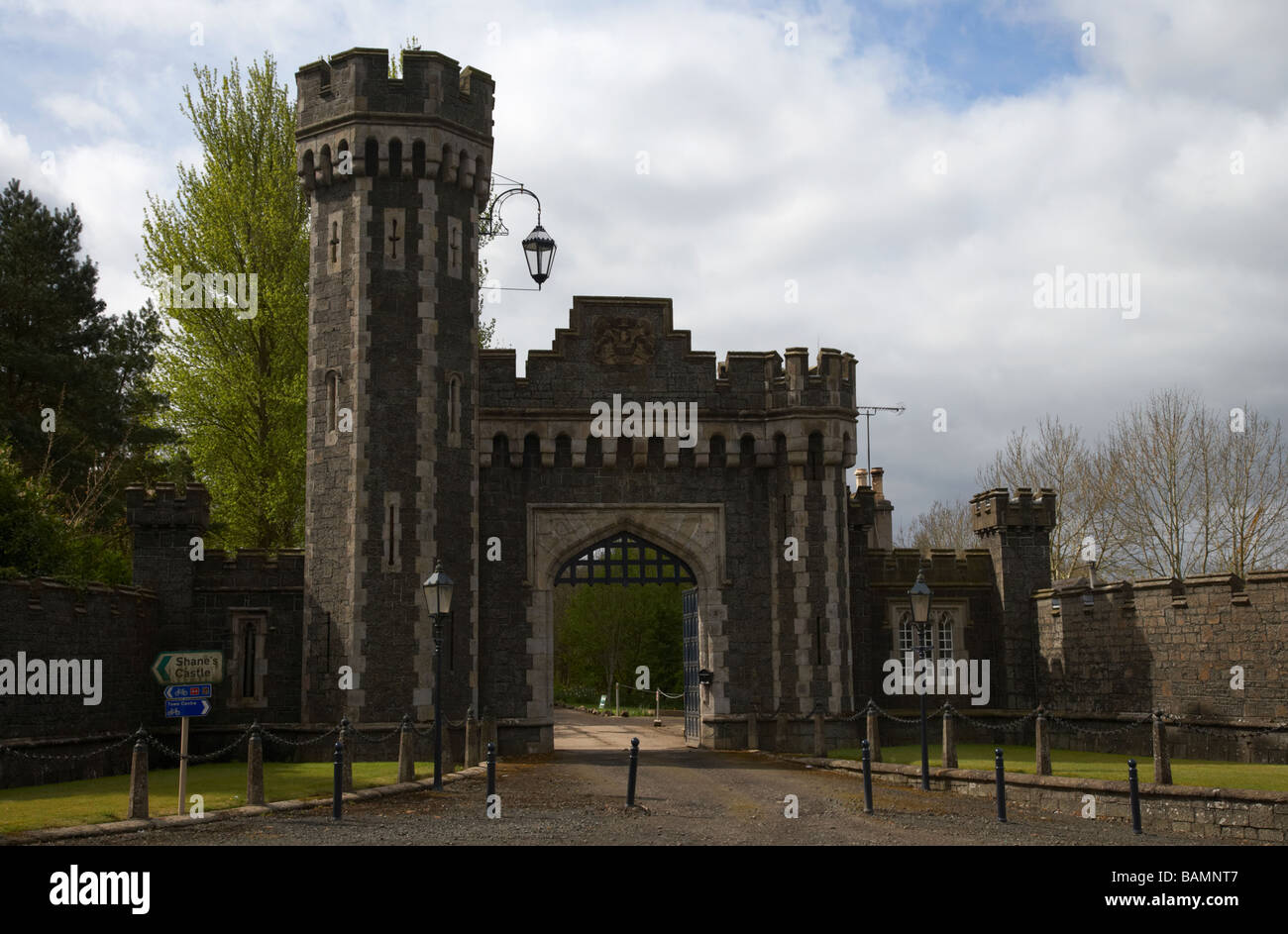 Grand entrance to Shanes Castle randalstown county antrim northern ...