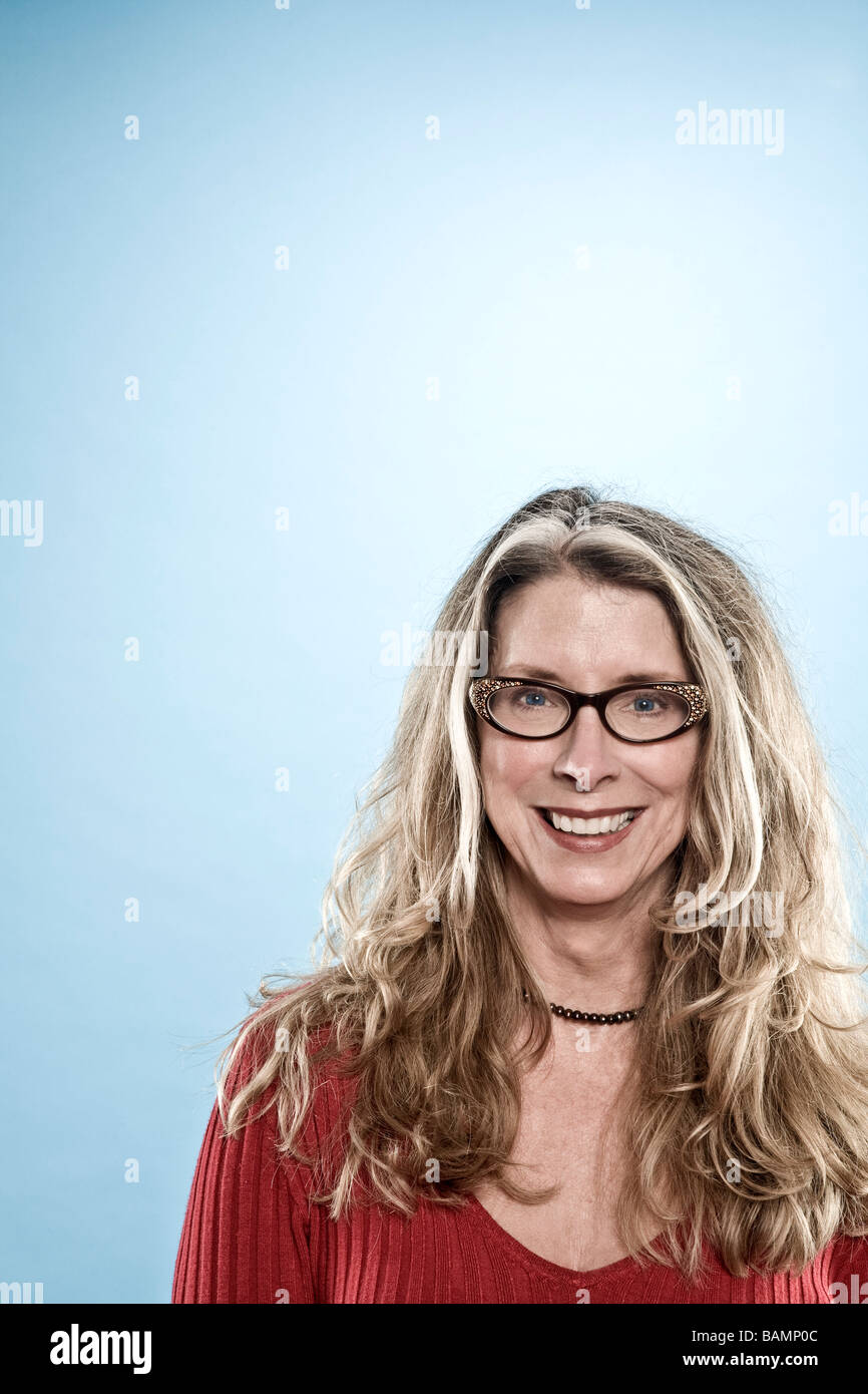 Long hair mature woman hi-res stock photography and images - Alamy