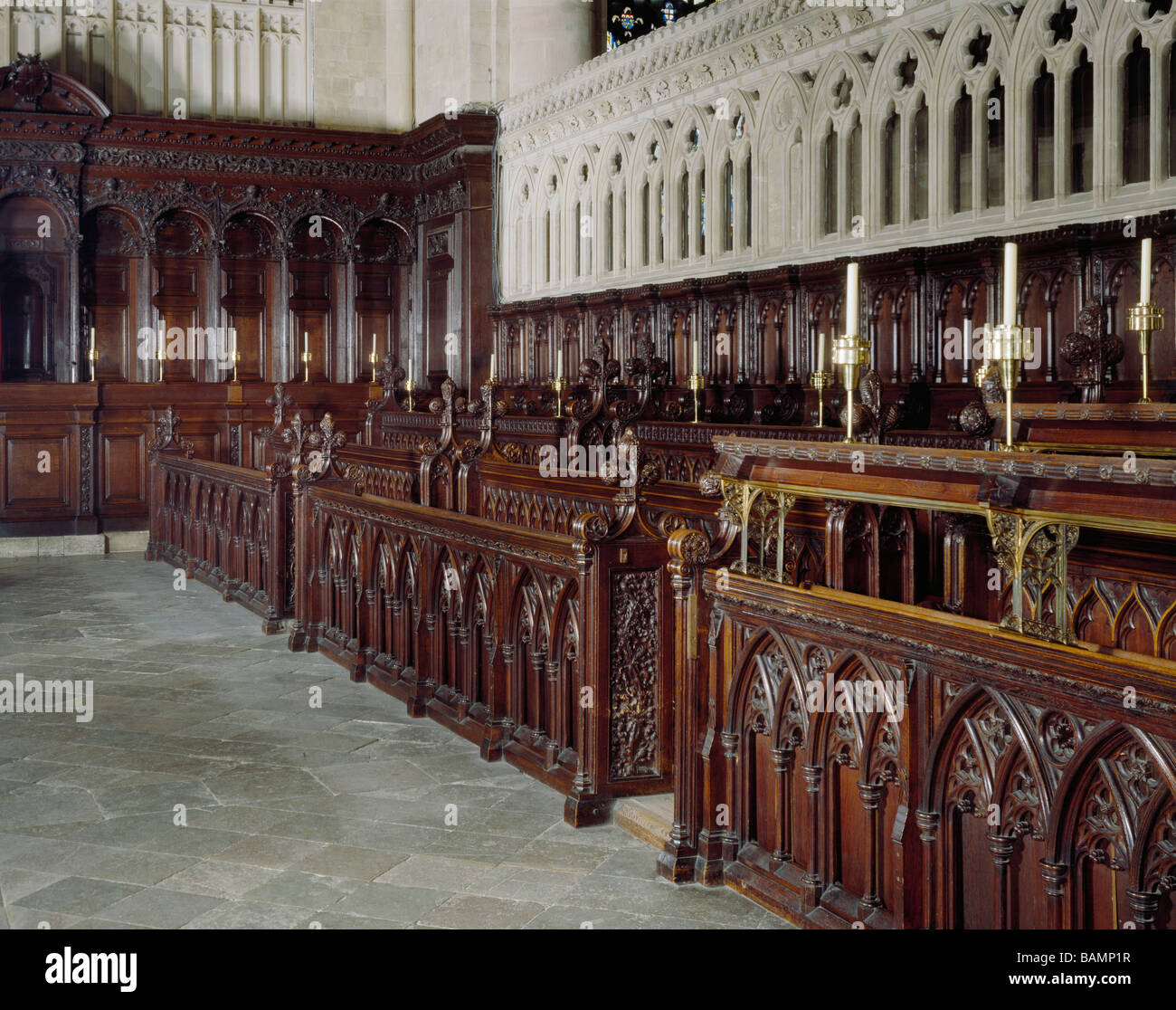 Canterbury Canterbury Choir Stalls Stock Photo - Alamy