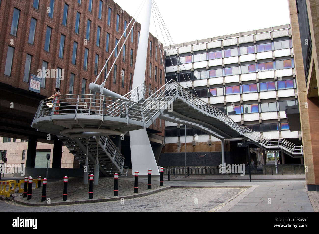 footbridge upper thames street thames path north bank river thames ...