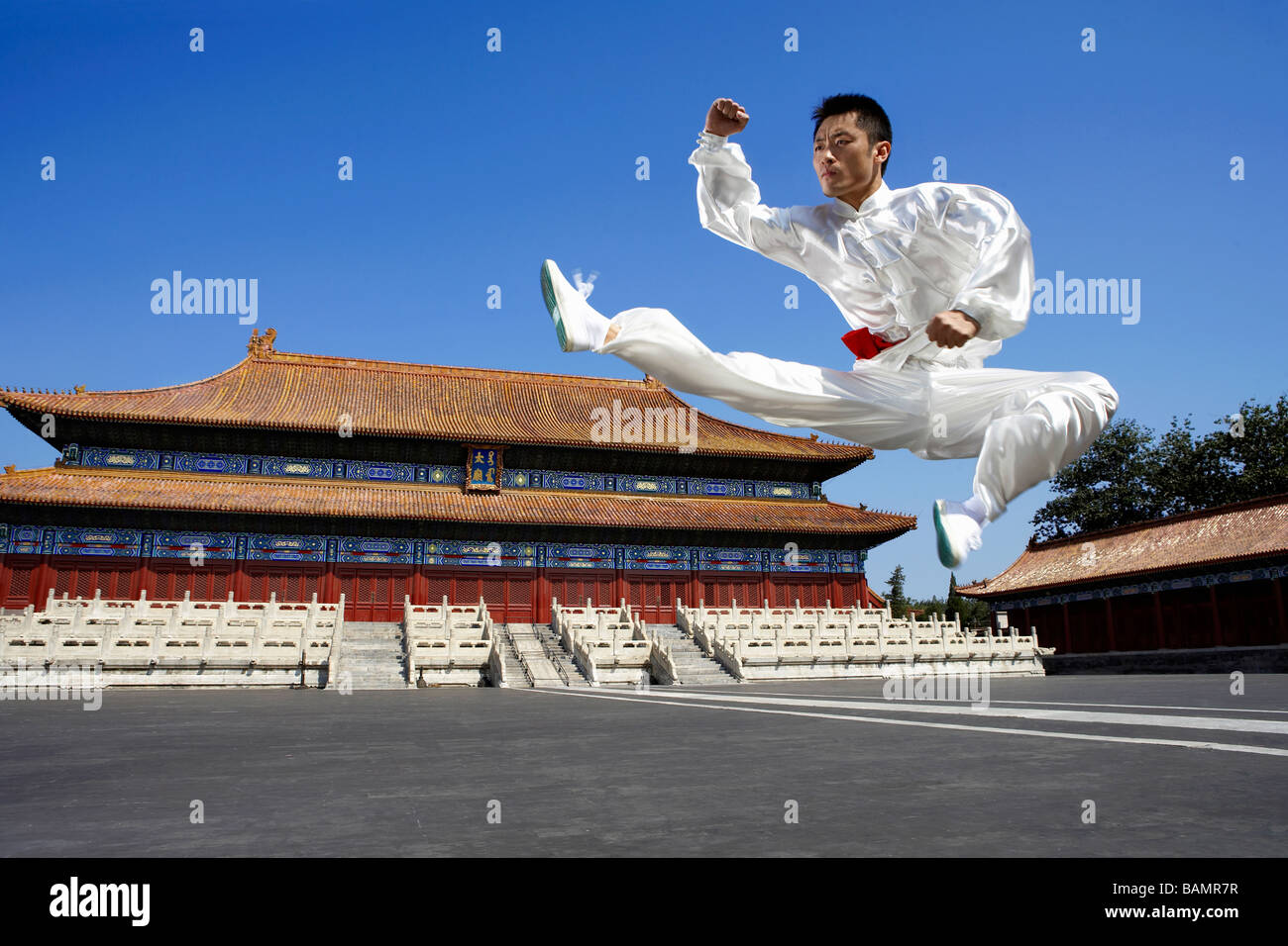 Portrait Of Young Man Practicing Martial Arts Stock Photo - Alamy