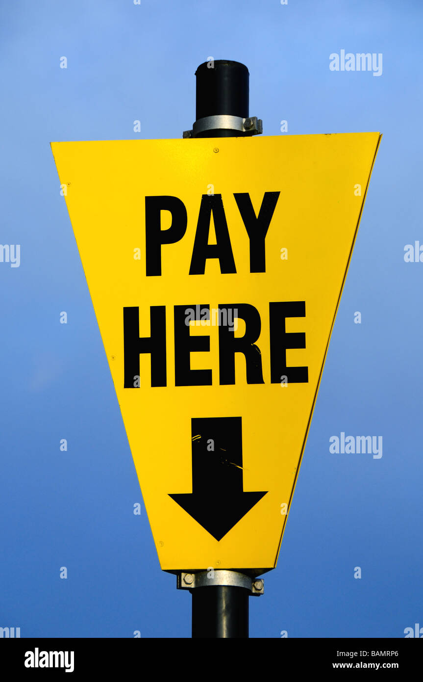 Pay here sign hi-res stock photography and images - Alamy