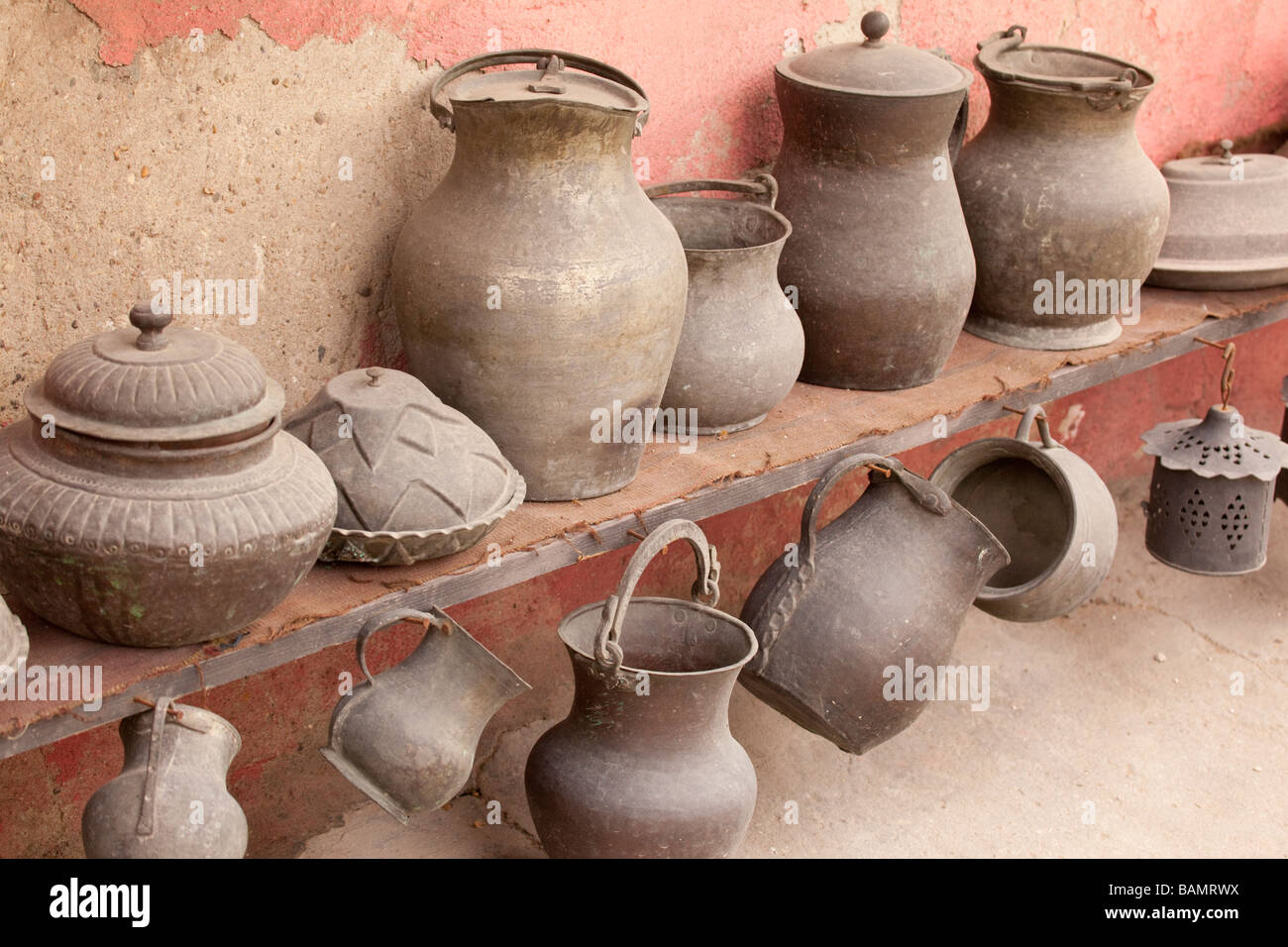 Antique metal containers in Istanbul Turkey Stock Photo - Alamy