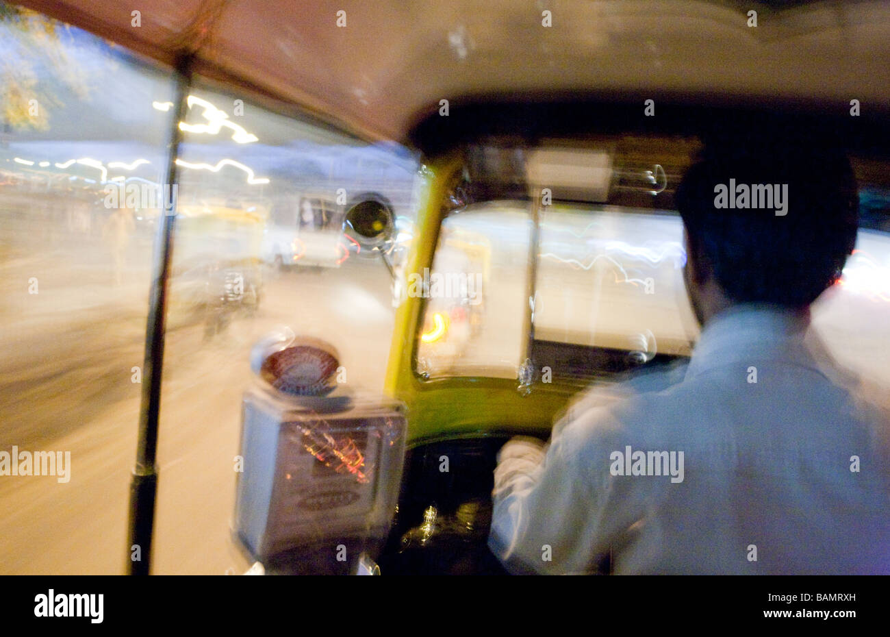 Motorized Rickshaw At Night Bangalore India Stock Photo - Alamy