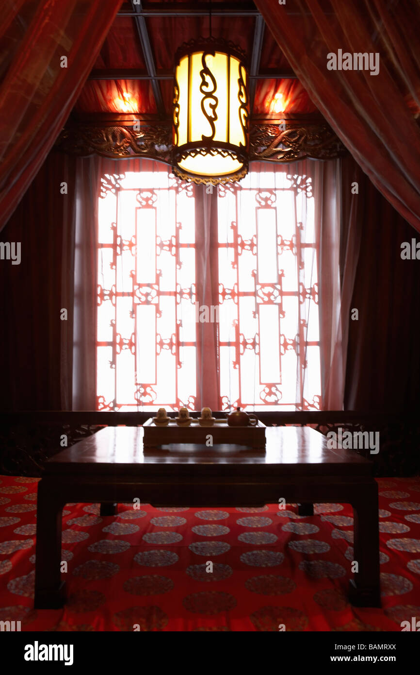 Interior Of A Chinese Building Stock Photo - Alamy