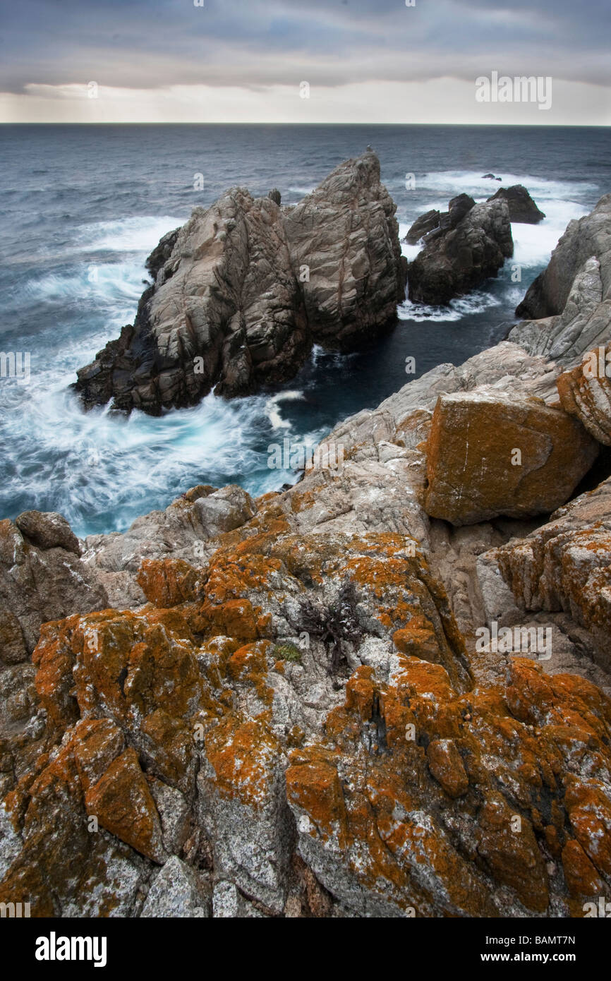 Pinnacle Cove at sunset, Point Lobos State Reserve, California, USA ...