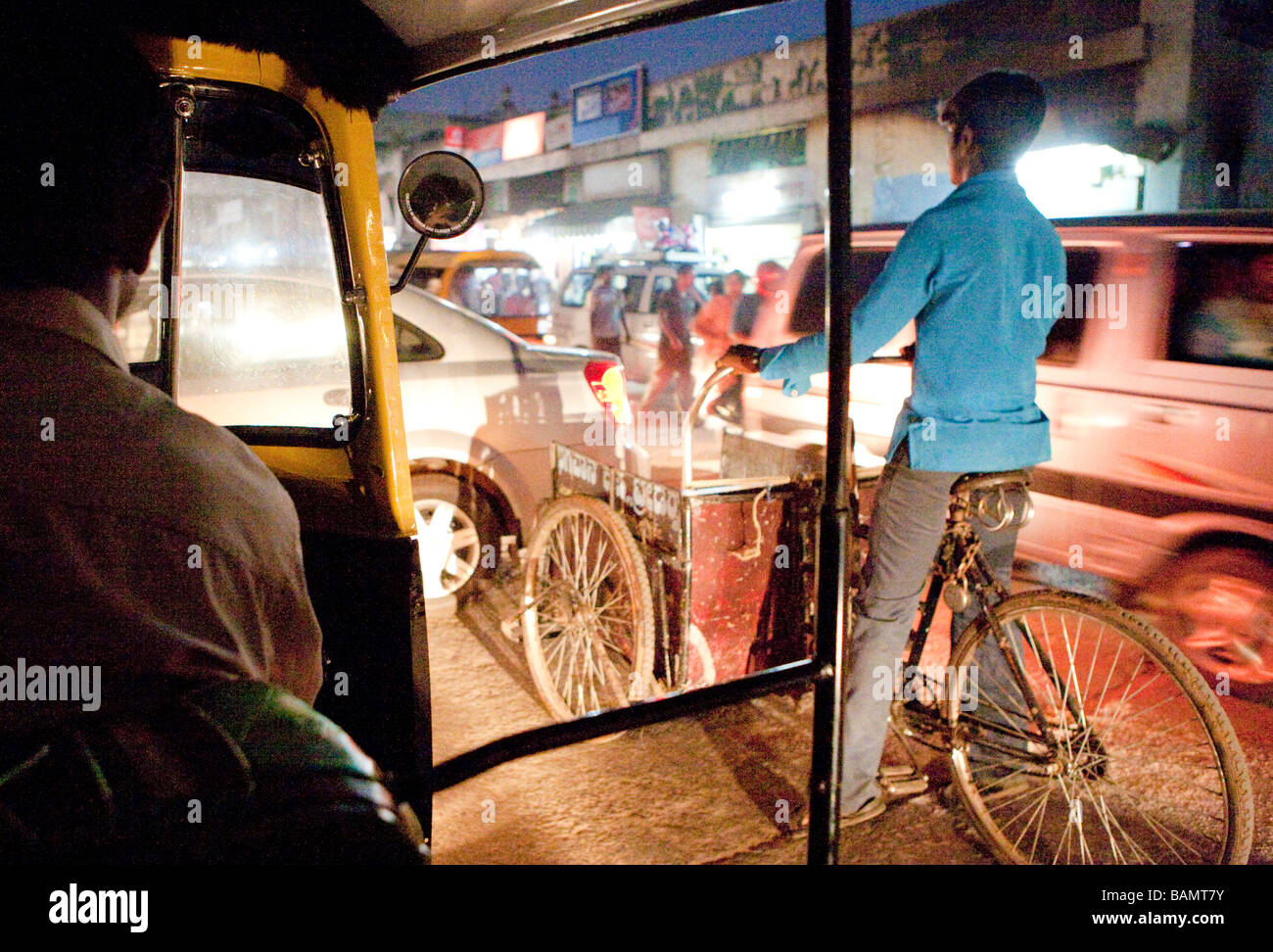 Motorized Rickshaw At Night Bangalore India Stock Photo - Alamy