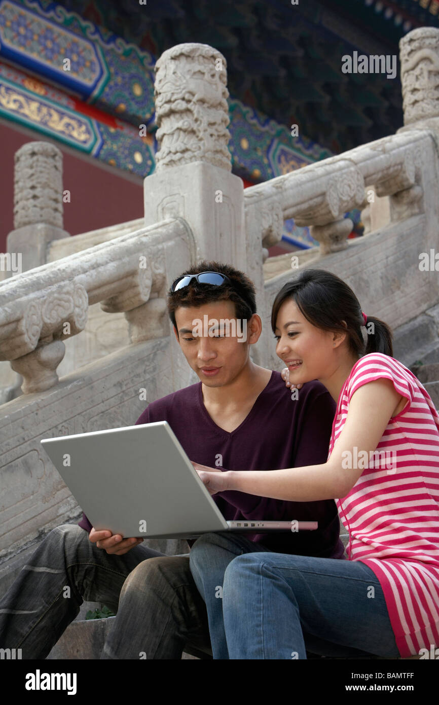 Young black woman smiles using hi-res stock photography and images - Alamy