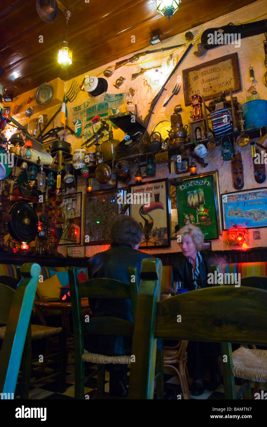 Bar interior in Rethymno Crete Greece Europe Stock Photo - Alamy