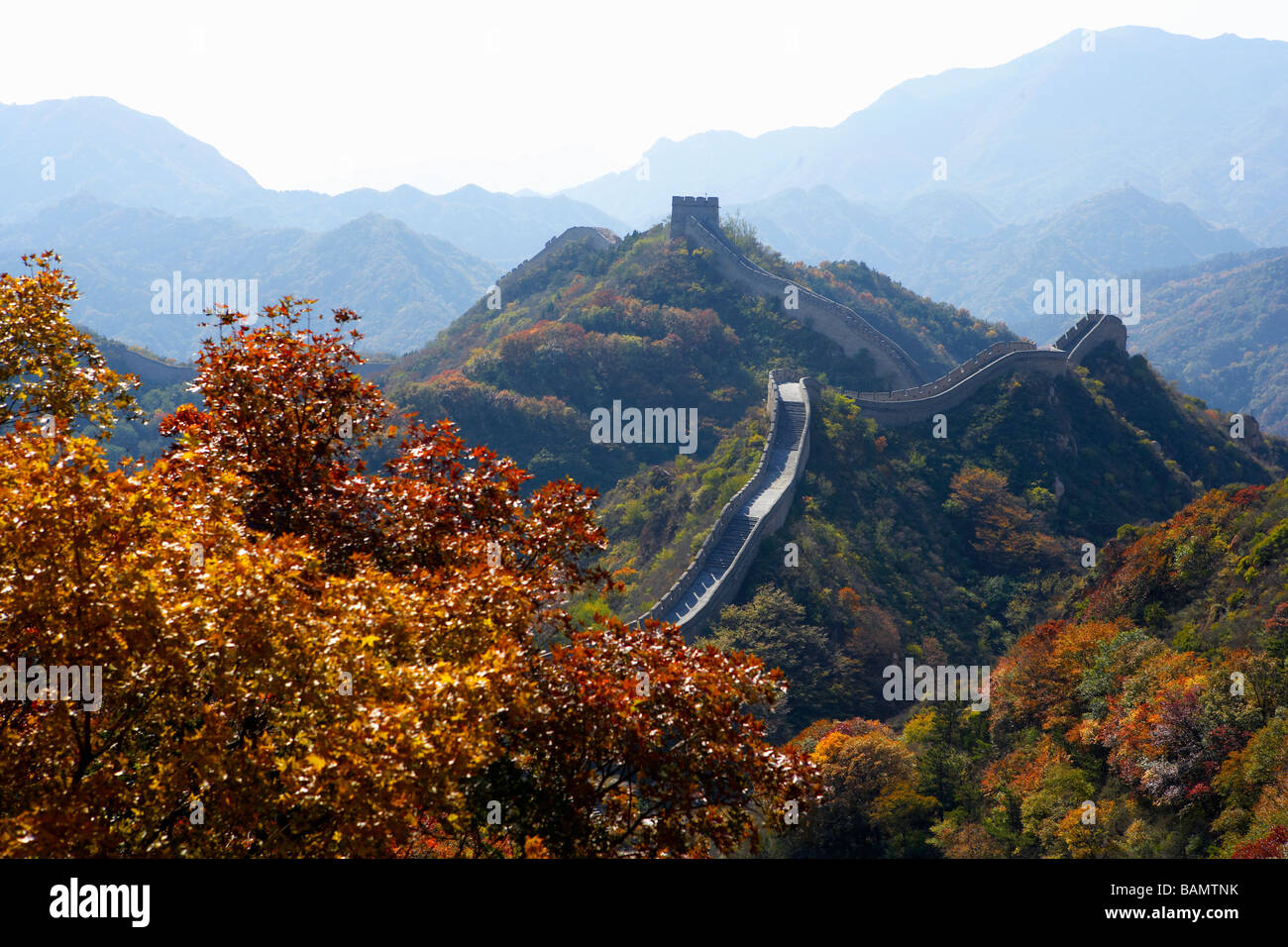 View Of The Great Wall Of China Stock Photo - Alamy