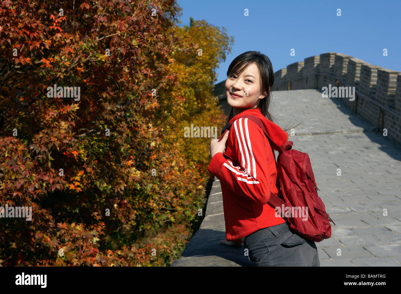 Asian tourist posing outside hi-res stock photography and images - Alamy
