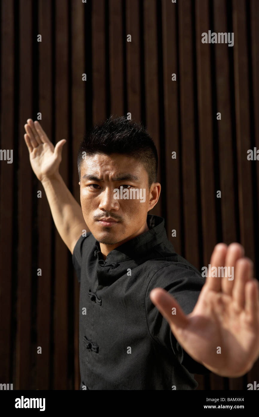 Man Practicing Martial Arts Stock Photo - Alamy