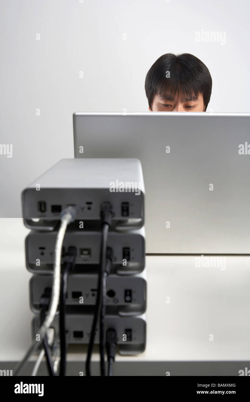 A busy office worker Stock Photo - Alamy