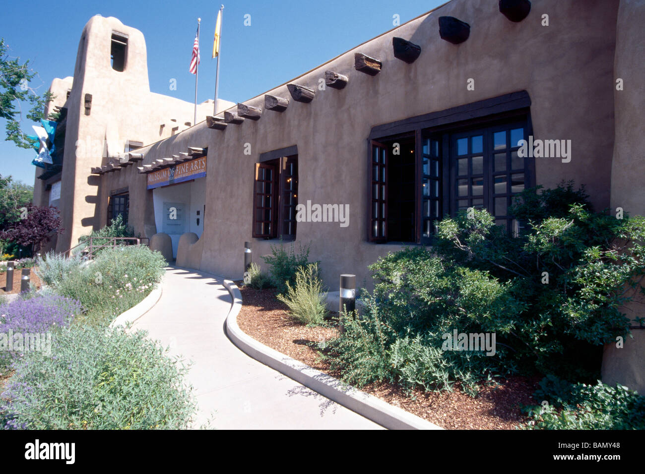 Front View of The Santa Fe Museum Of Fine Arts New Mexico Stock Photo ...