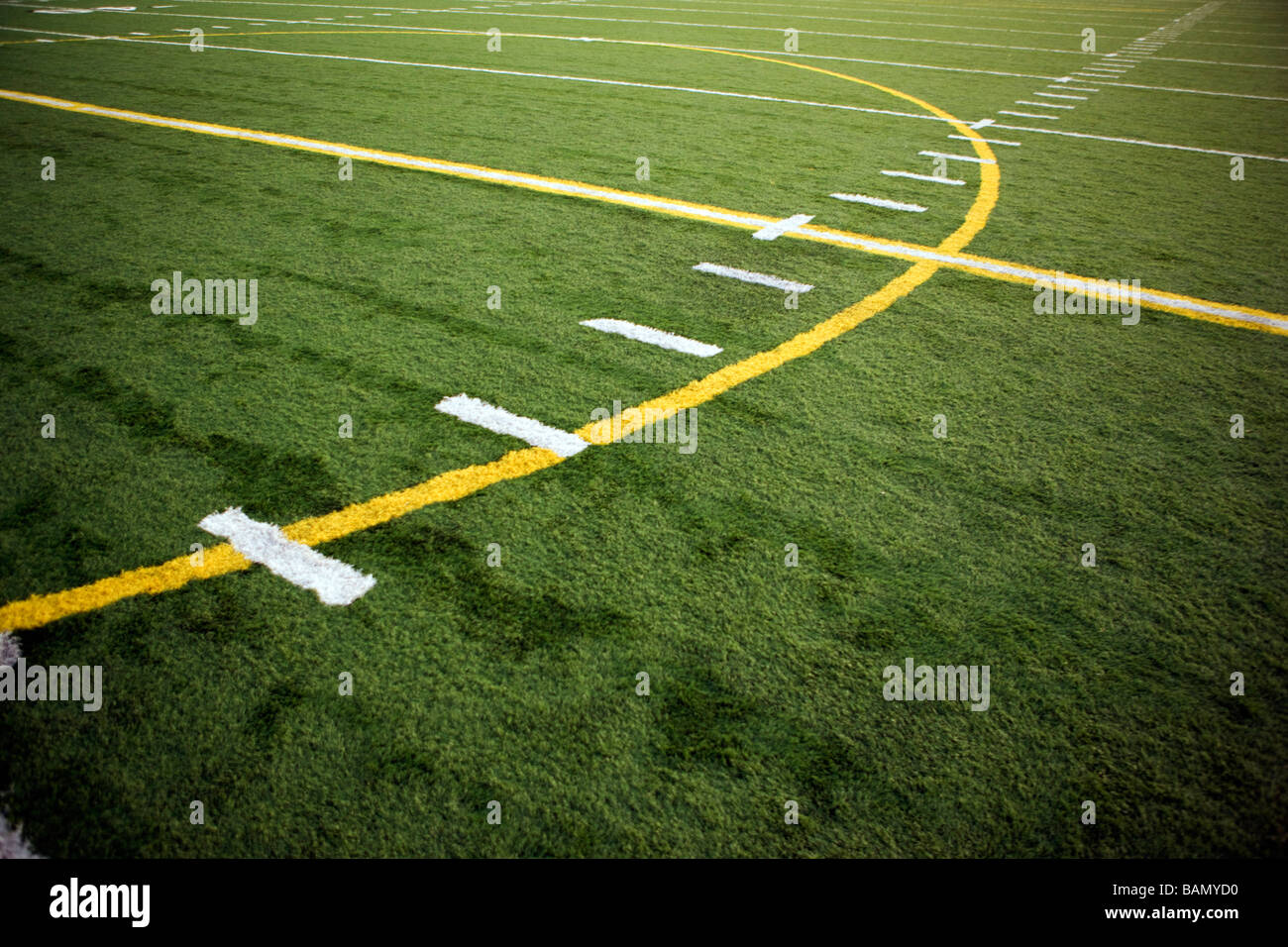 A slanted playing field - football concepts Stock Photo - Alamy