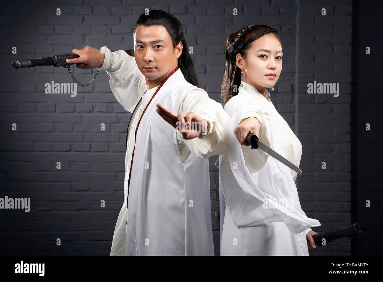 Ancient Chinese Warrior-Heroes Stock Photo - Alamy