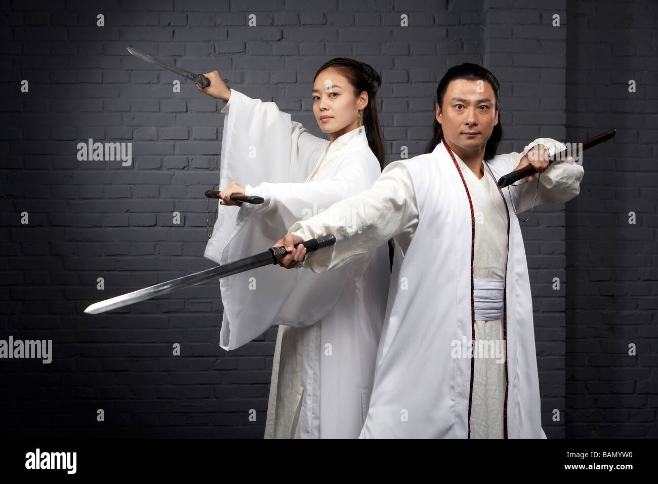 Ancient Chinese Warrior-Heroes Stock Photo - Alamy