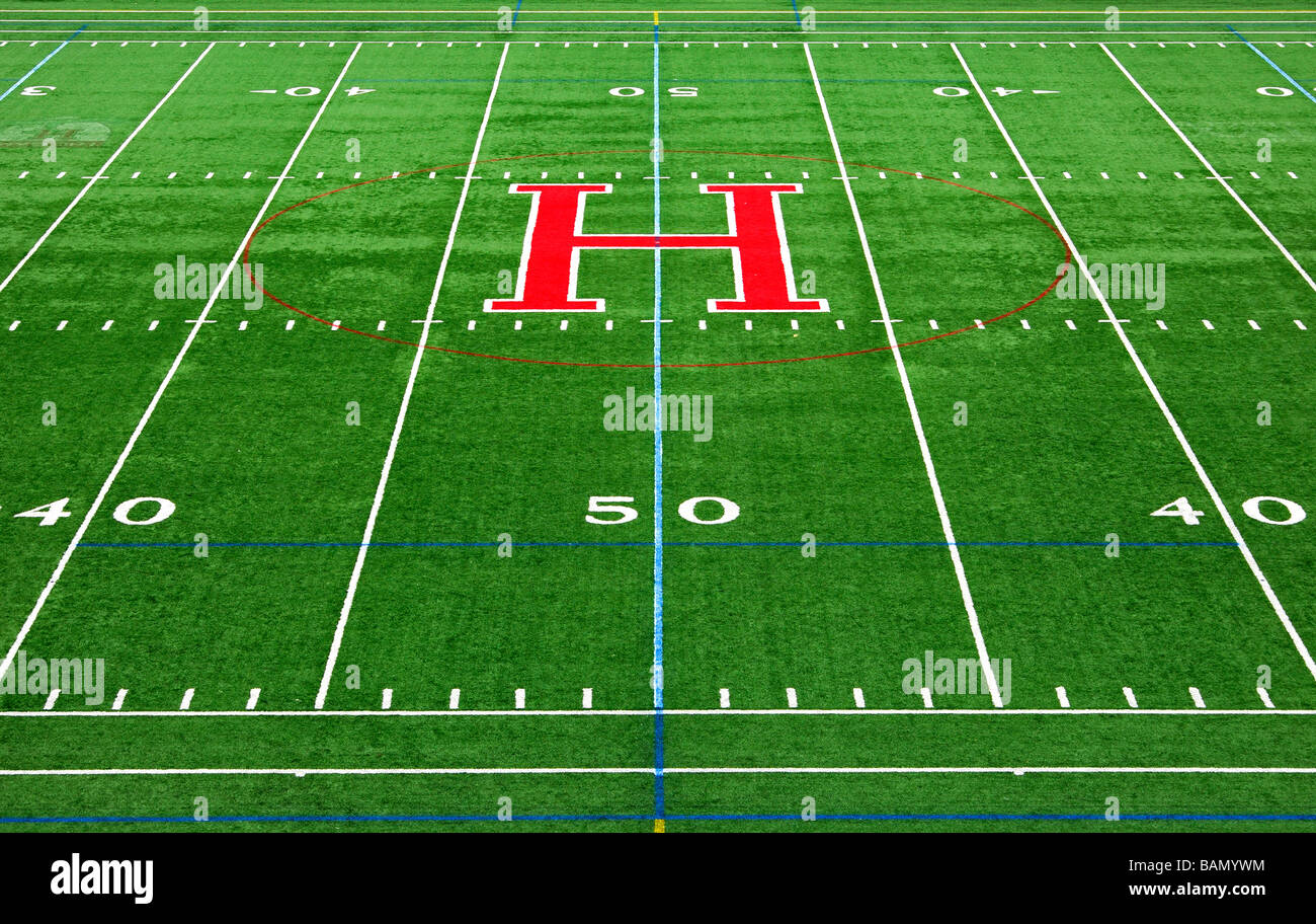 Playing field of the Harvard Football Stadium, Harvard University ...