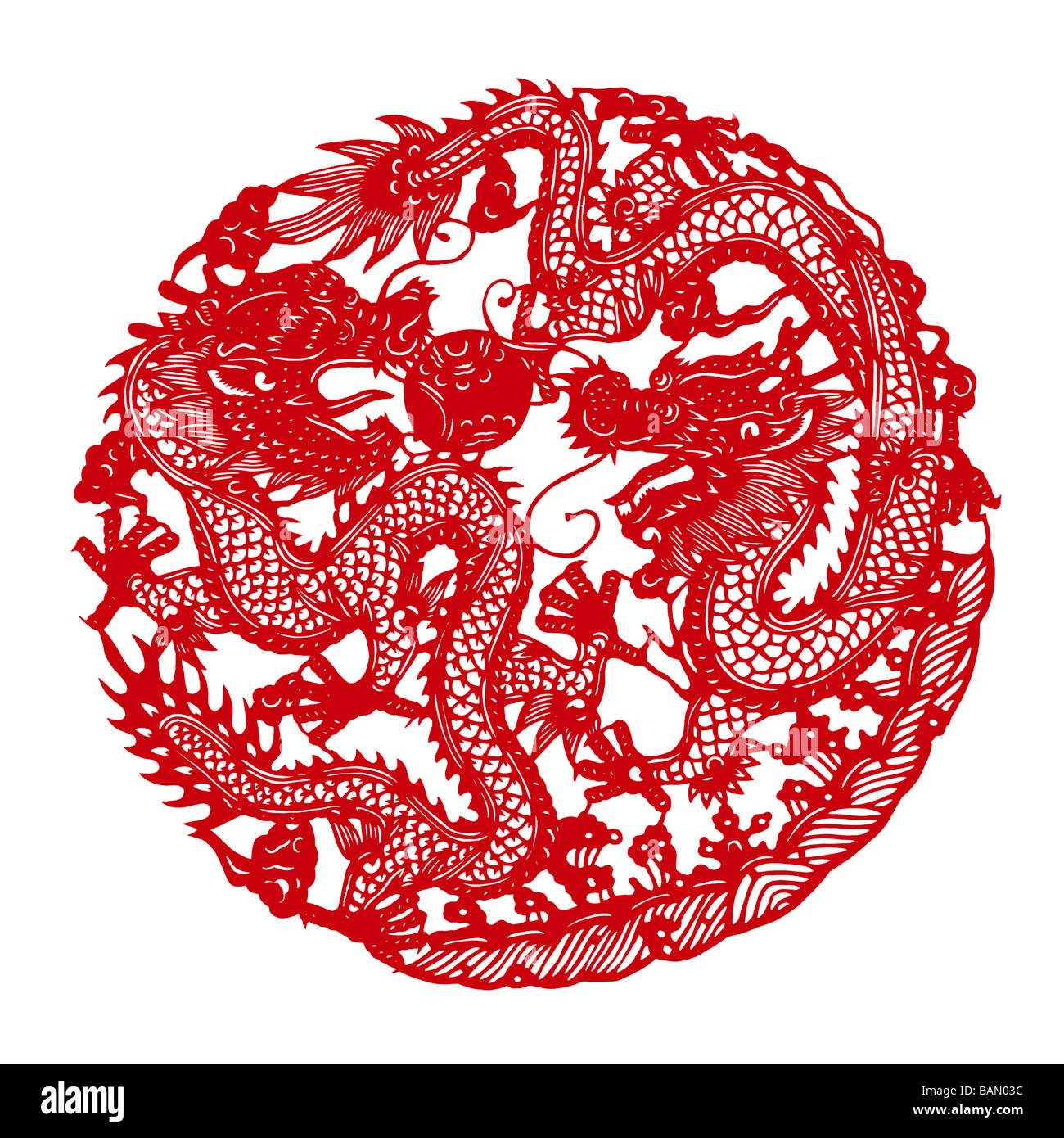 Chinese dragons painting Cut Out Stock Images & Pictures - Alamy