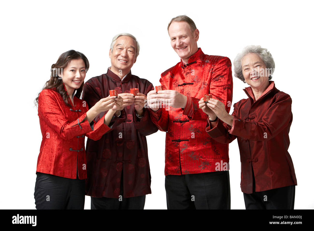 Friends and family offer a toast for Chinese New Year Stock Photo - Alamy