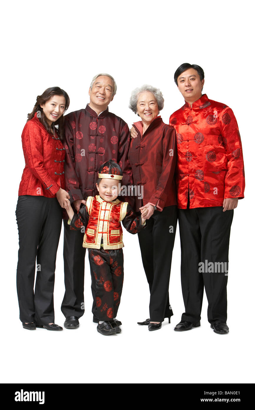 Multi generational chinese family Cut Out Stock Images & Pictures - Alamy