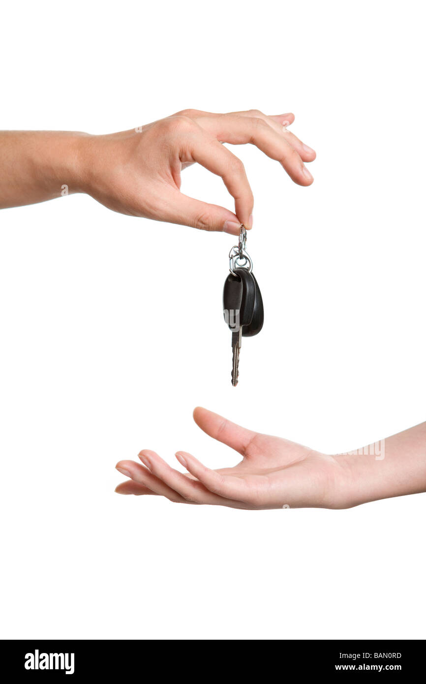 Hands passing keys Stock Photo - Alamy