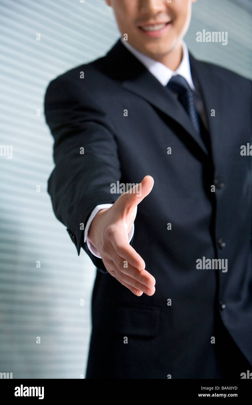 Man extending the hand at front hi-res stock photography and images - Alamy
