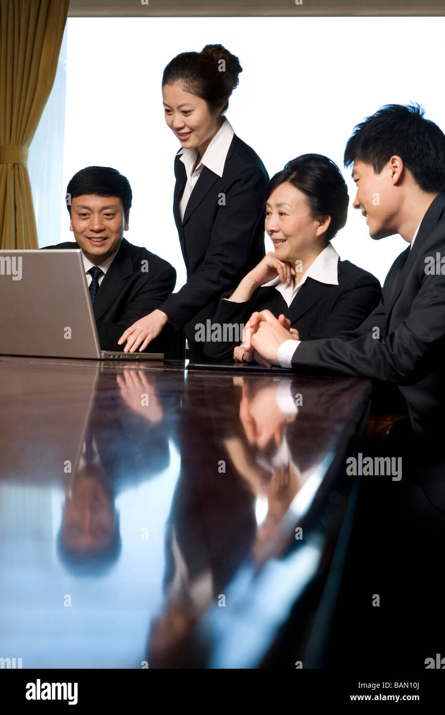 Corporate Team in the Boardroom Stock Photo - Alamy