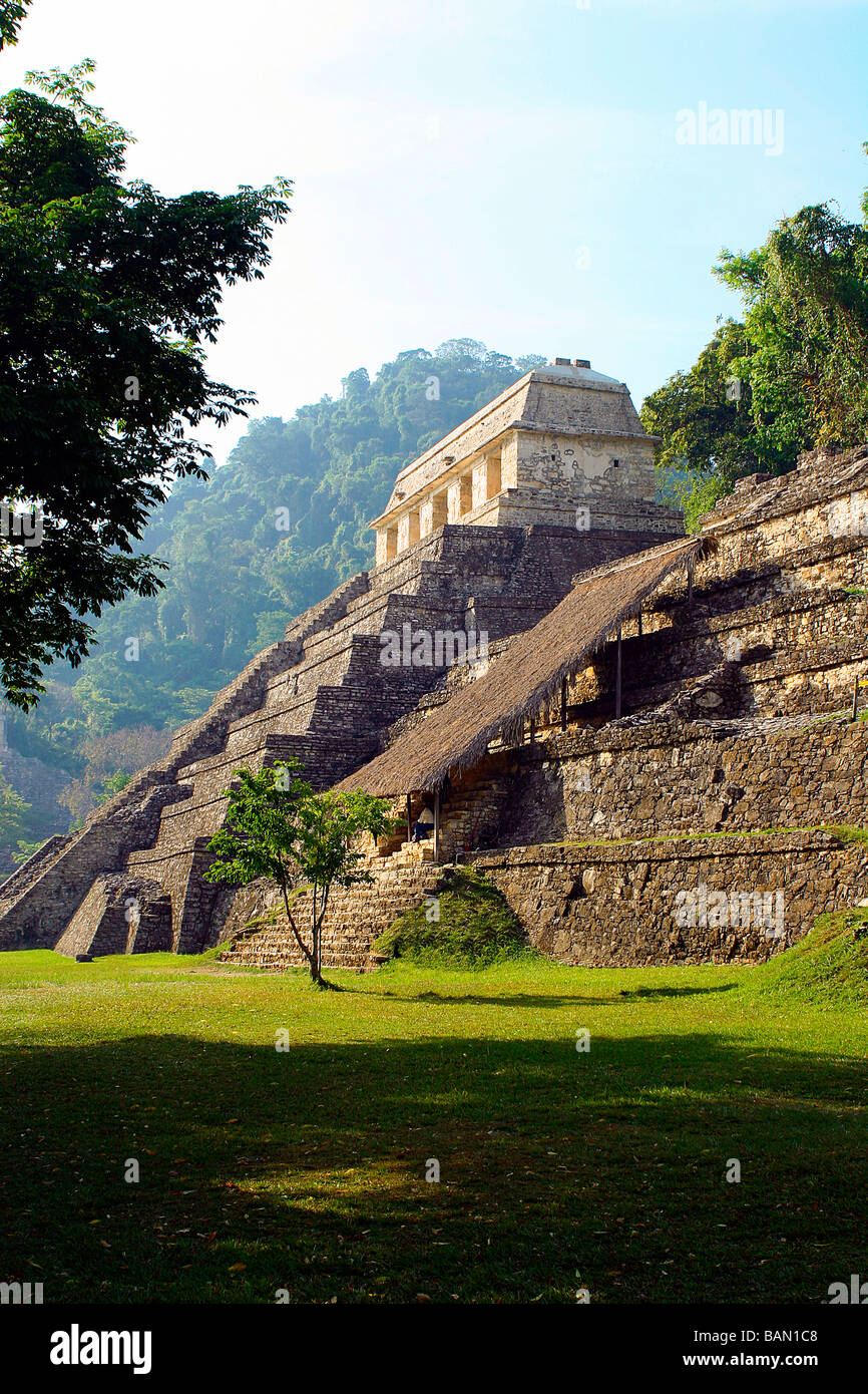 Part of archeological site Palenque, Mexico Stock Photo - Alamy