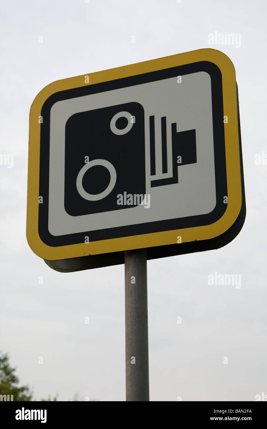 Speed camera warning sign in hi-res stock photography and images - Alamy