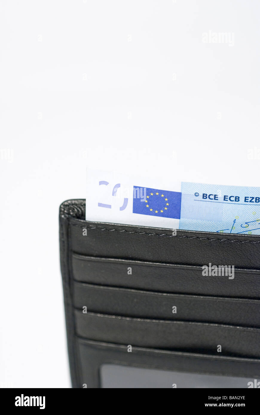 20 euro banknote in the wallet Stock Photo - Alamy