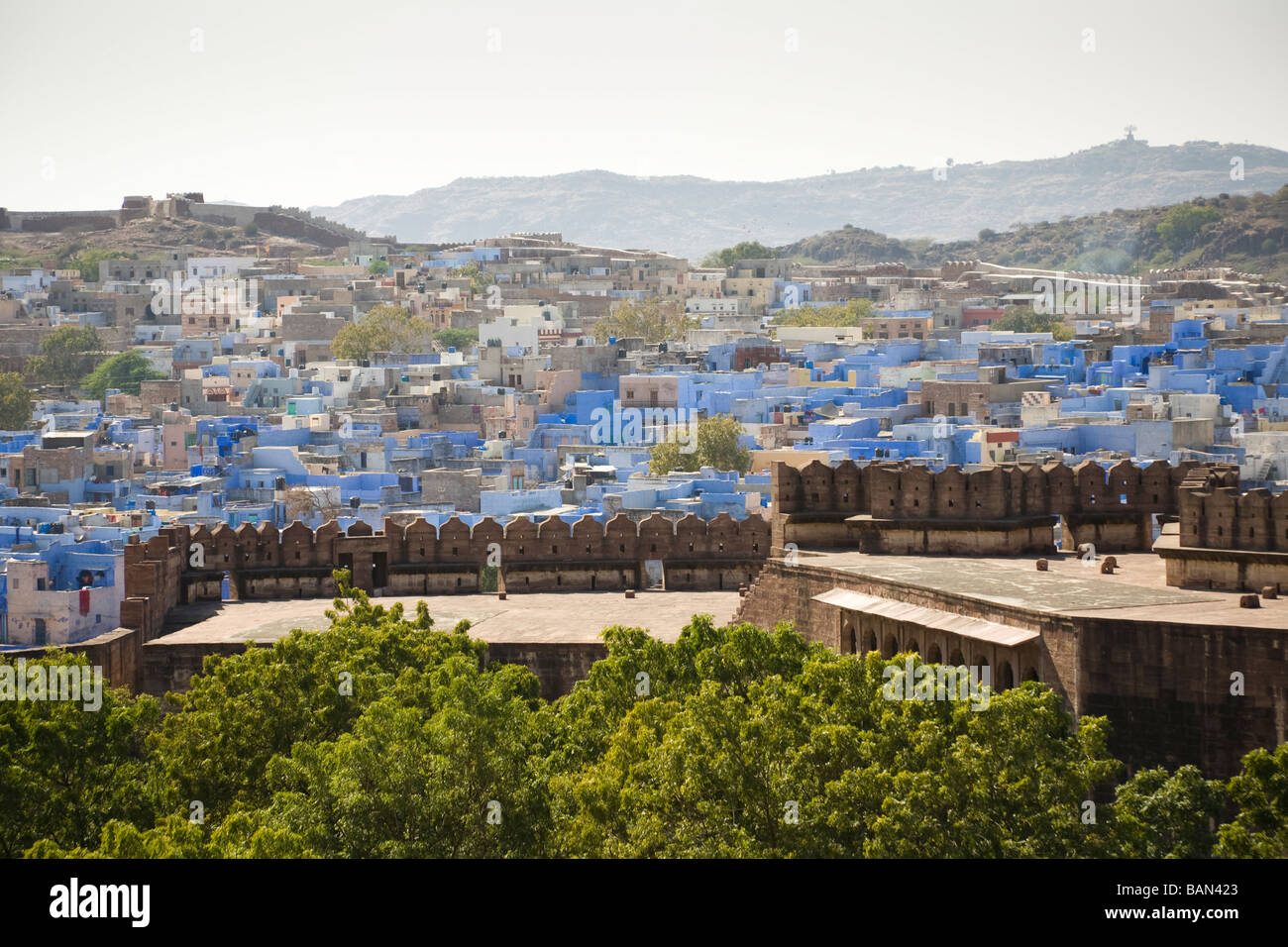 View of Jodhpur, known as the Blue City, from Mehrangarh Fort, Jodhpur ...