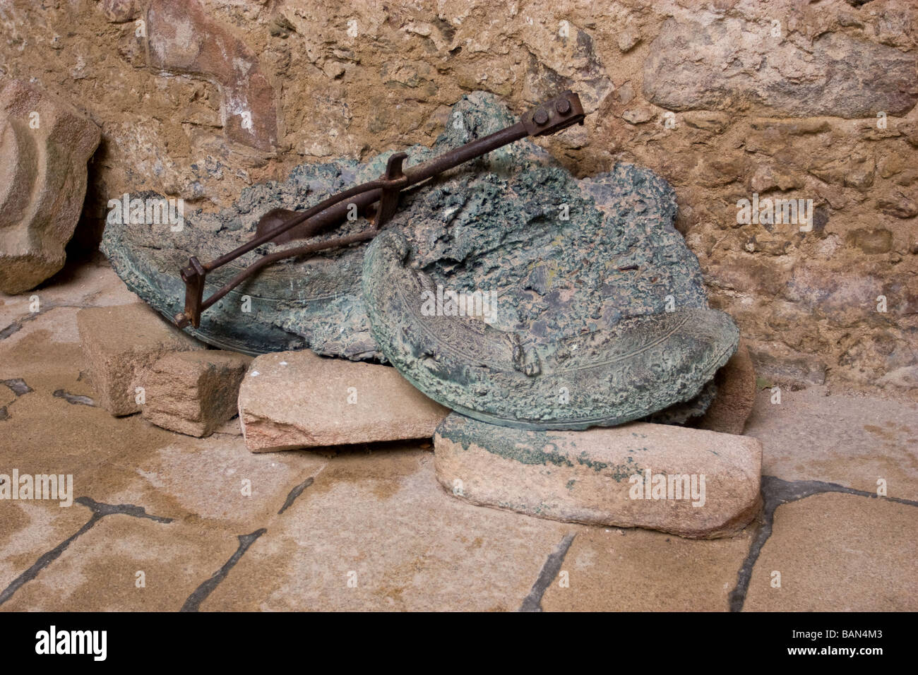 Melted Bell Remains in the Church of Oradour Sur Glane Limousin France ...