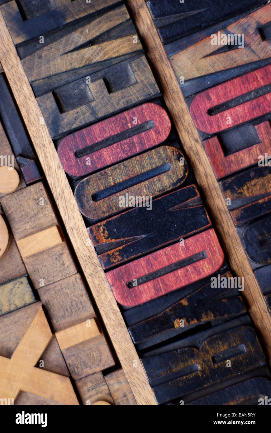 A set of printers blocks Stock Photo - Alamy