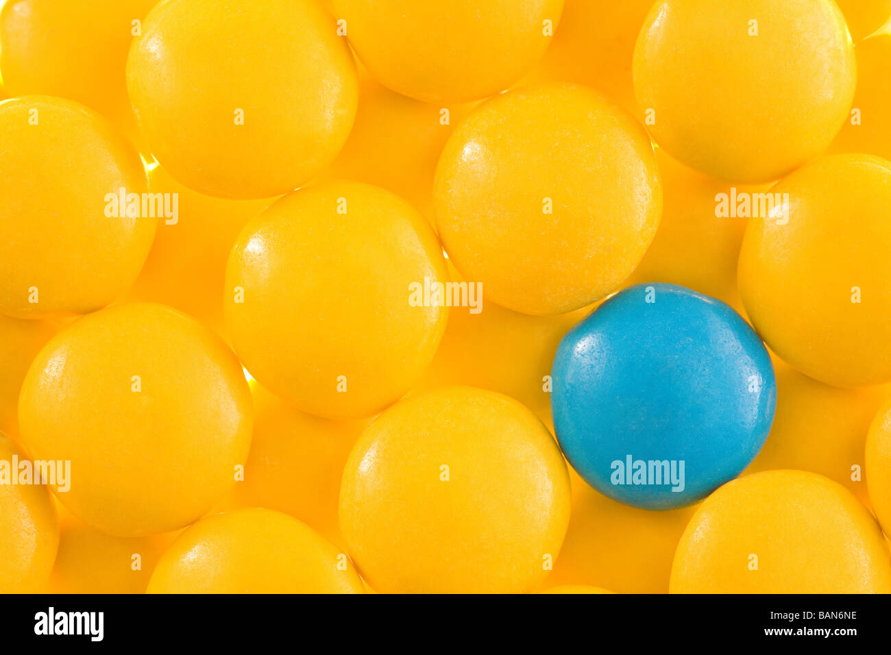 yellow blue candy Stock Photo - Alamy