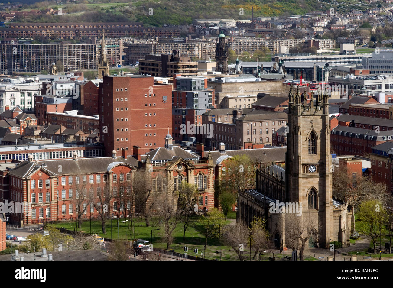 The West end area of Sheffield City in South Yorkshire England Stock ...