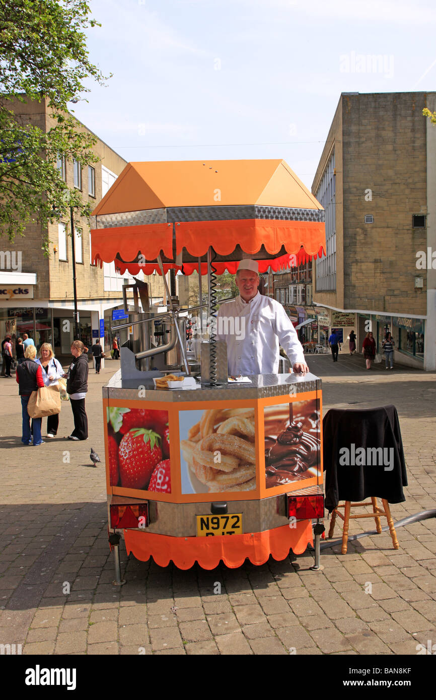 Mobile food vendor selling freshly cooked pancakes Stock Photo - Alamy