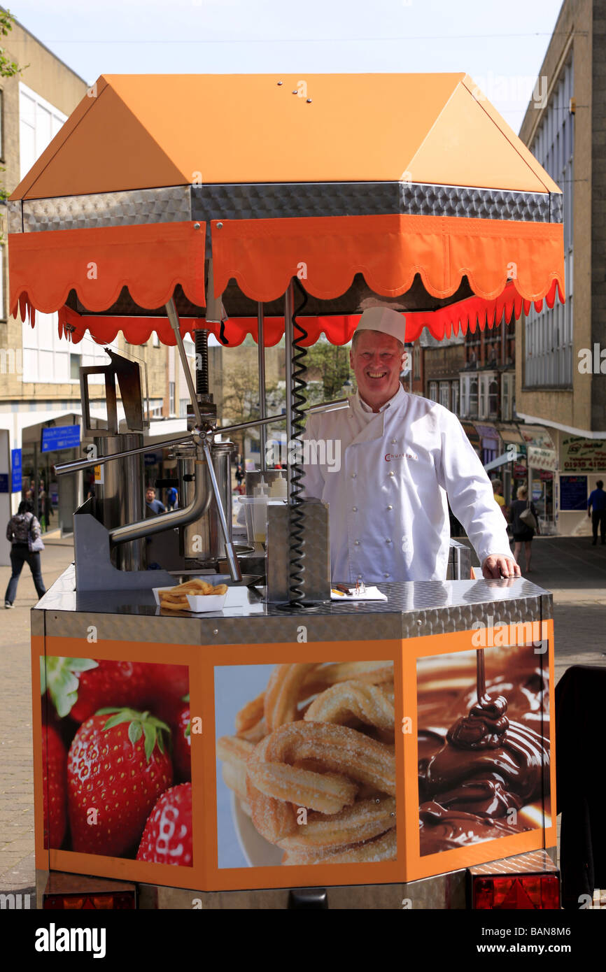 Mobile food vendor selling freshly cooked pancakes Stock Photo - Alamy