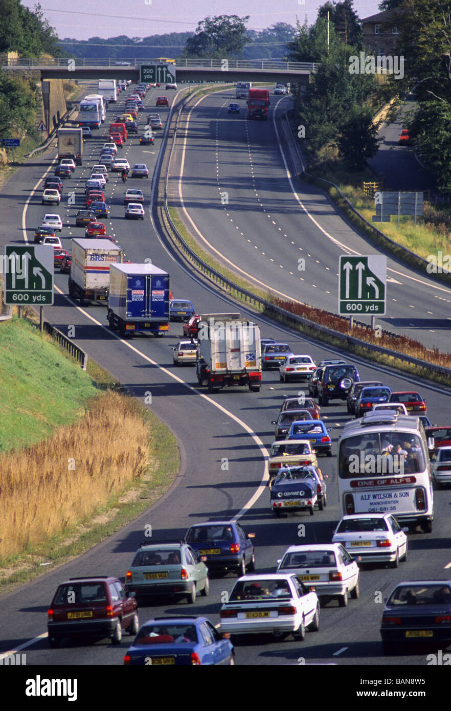 traffic jam on the a1/m motorway near leeds yorkshire uk Stock Photo ...