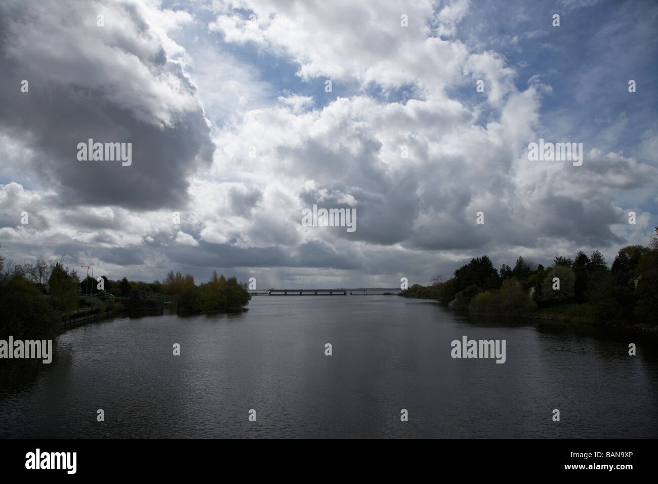 river bann entering lough neagh at toomebridge county antrim northern ...