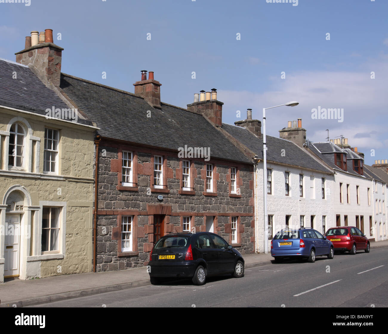 street scene Newburgh Fife Scotland April 2009 Stock Photo - Alamy