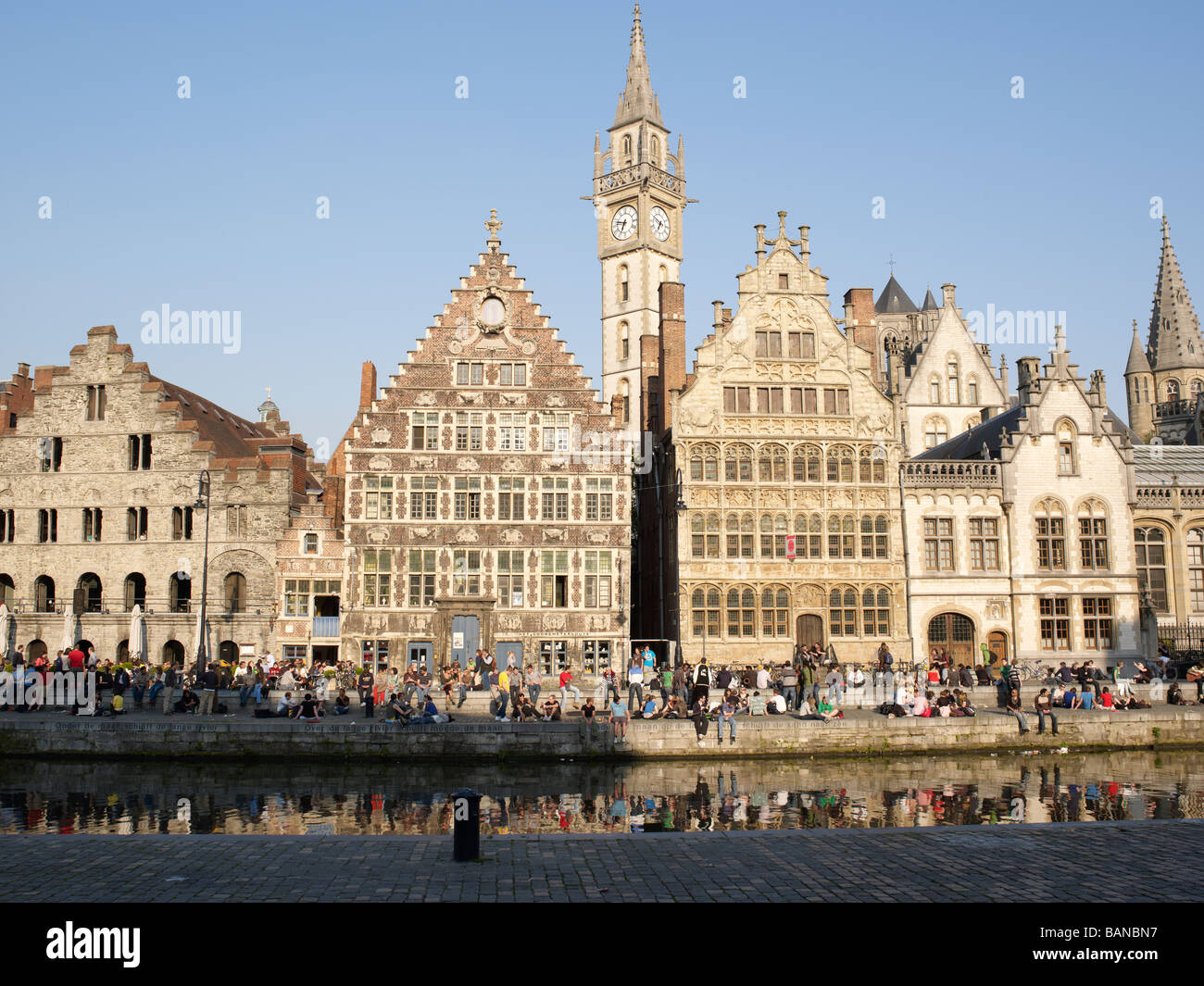 Graslei korenlei waterfront ghent hi-res stock photography and images ...
