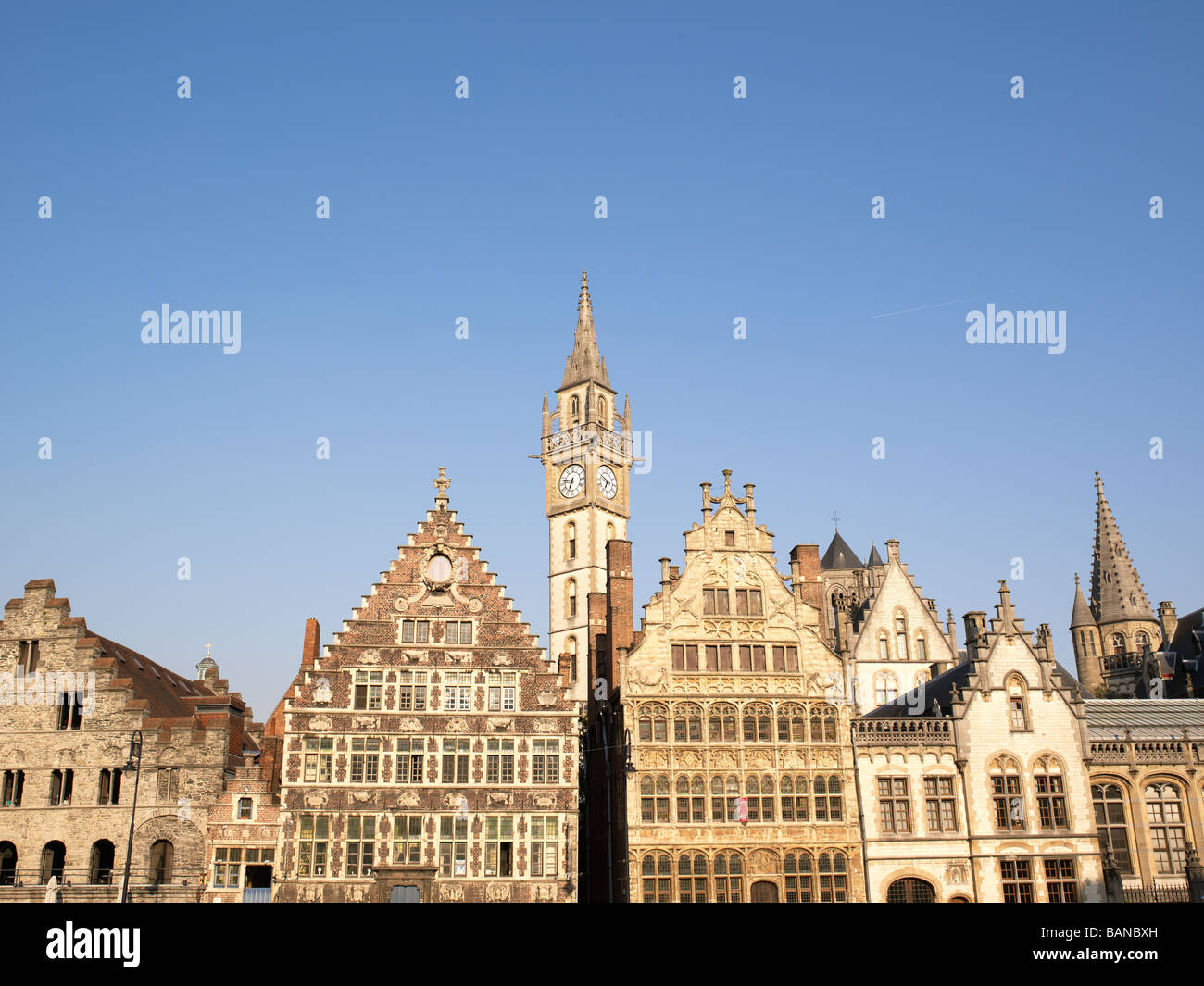 Graslei and Korenlei waterfront of Ghent Stock Photo - Alamy