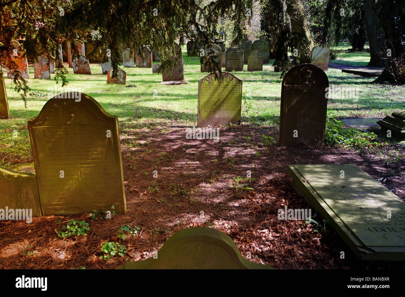 The graveyard at Brecon Cathedral, Brecon, Wales, UK Stock Photo - Alamy