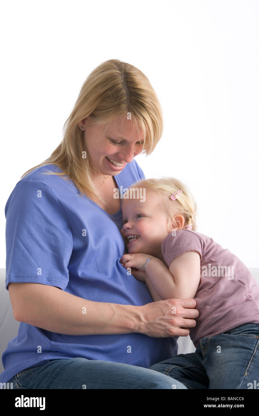 Pregnant from your second child Stock Photo - Alamy