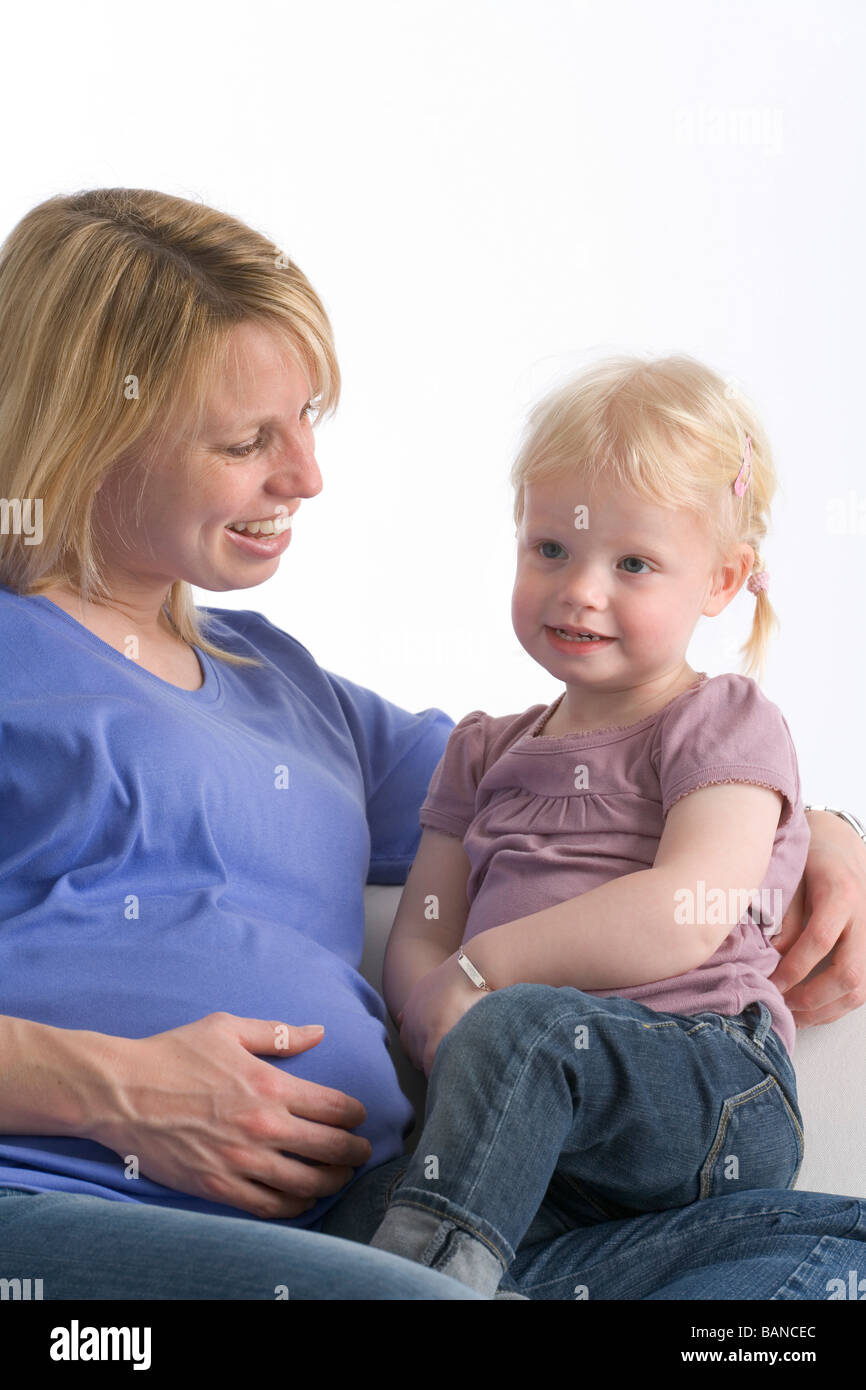 Pregnant from your second child Stock Photo - Alamy
