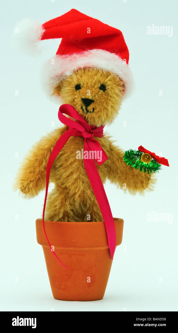 Mini Father Christmas teddy bear (Mini Bear Collection Stock Photo - Alamy